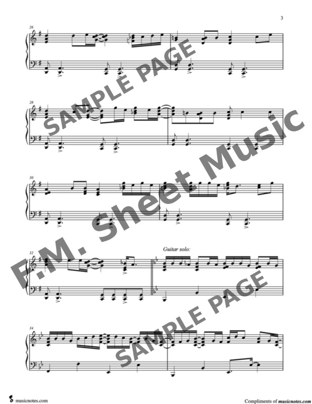 Undone (The Sweater Song) (Intermediate Piano) By Weezer - F.M. Sheet Music - Pop Arrangements ...